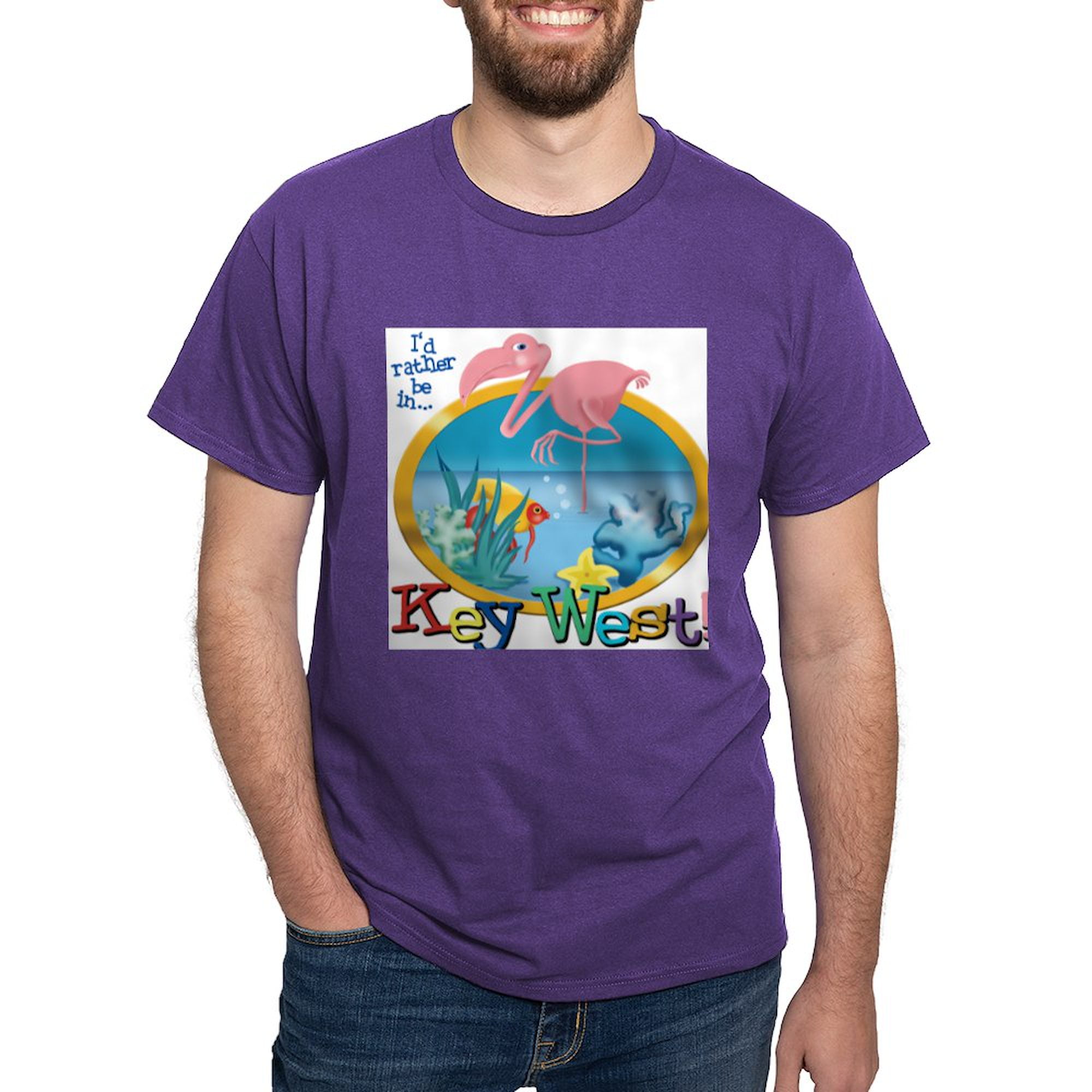 CafePress - Key West Ash Grey T Shirt - Men's Classic Graphic Cotton T ...