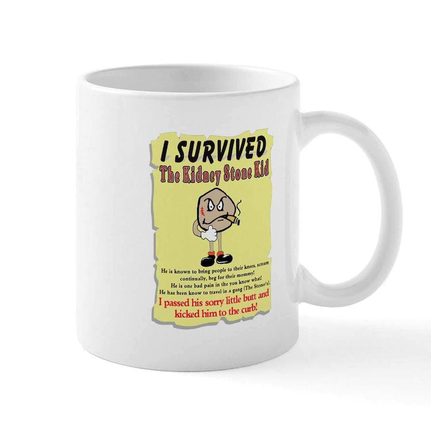 CafePress - Kidney Stone Mug - 11 oz Ceramic Mug - Novelty Coffee Tea ...