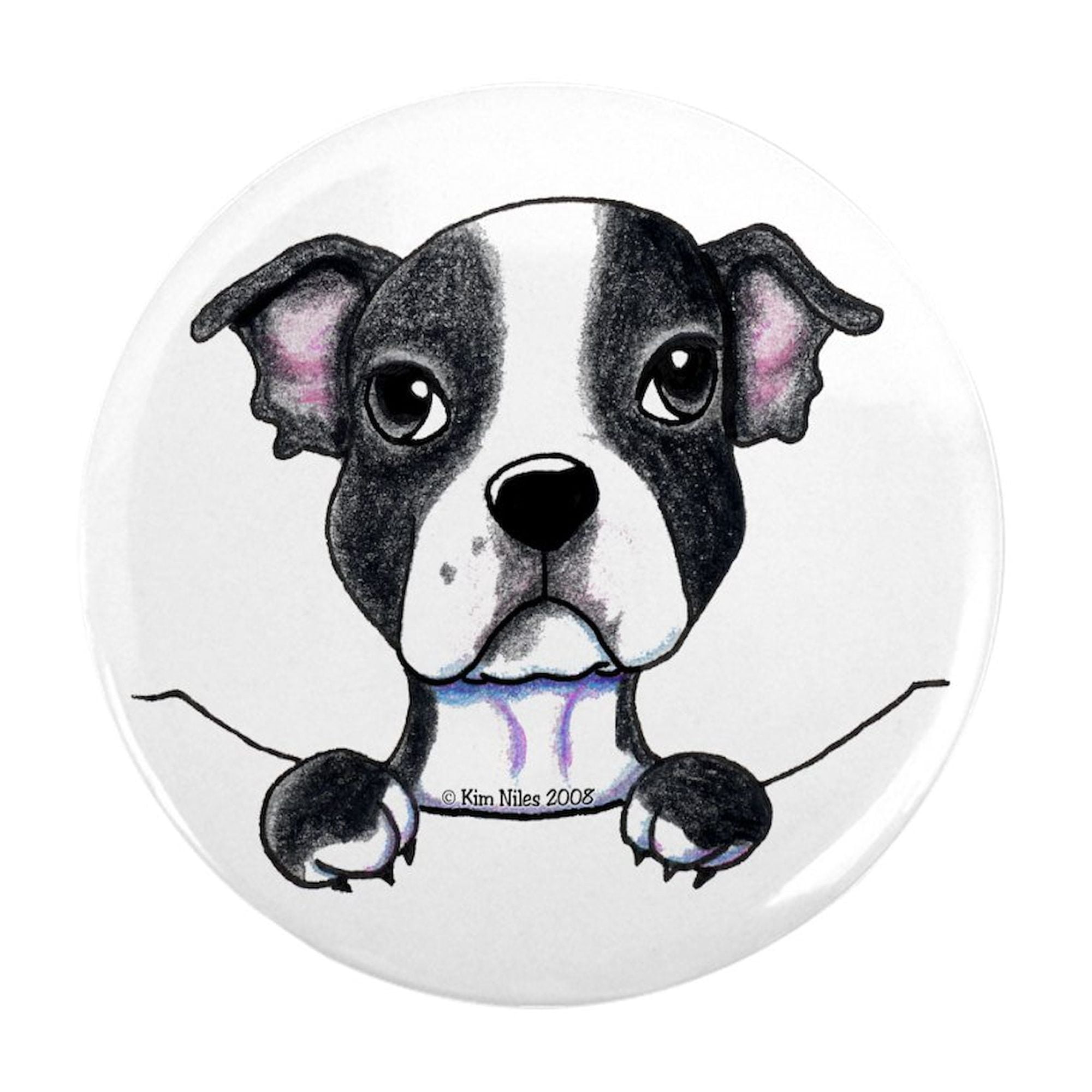 CafePress - Kiniart Pocket Boston Magnet - 2.25" Round Magnet, Refrigerator Magnet, Button ...