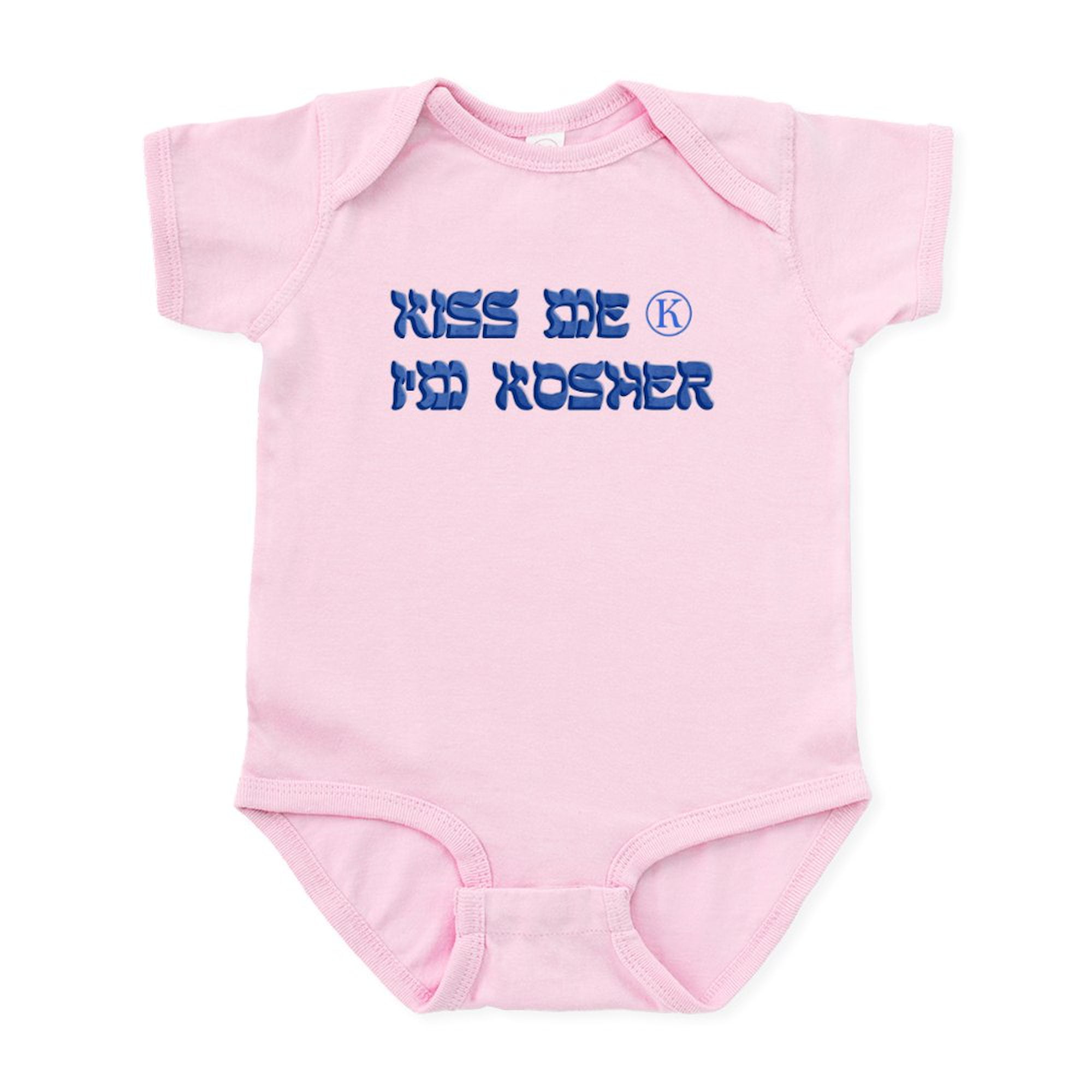 CafePress - Kiss Me I'm Kosher Infant Bodysuit - Baby Light Bodysuit, Size Newborn - 24 Months ...