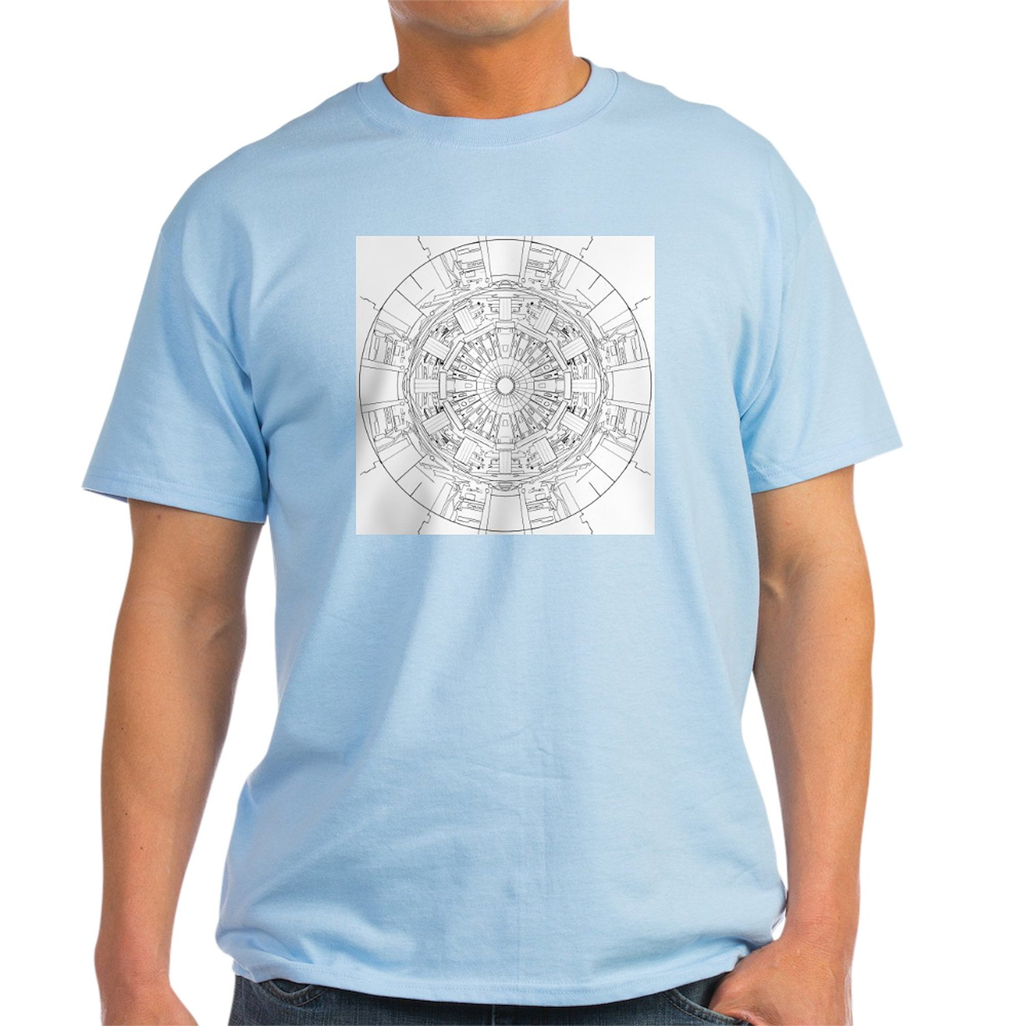 CafePress - Large Hadron Collider Lineart Light T Shirt - Men's Classic ...