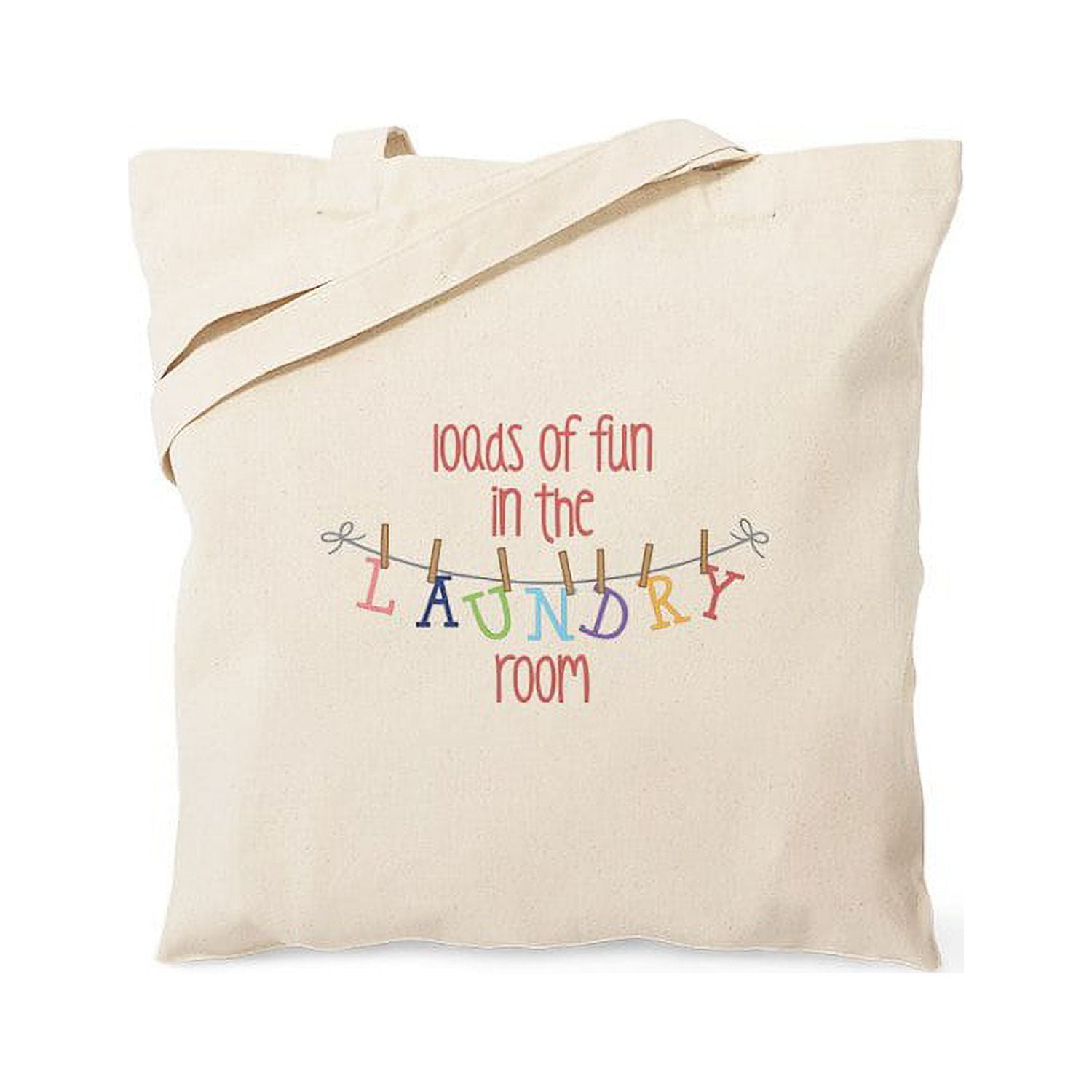 CafePress - Laundry Hanging Tote Bag - Unisex Canvas Tote Bag, Beige, 1 ...
