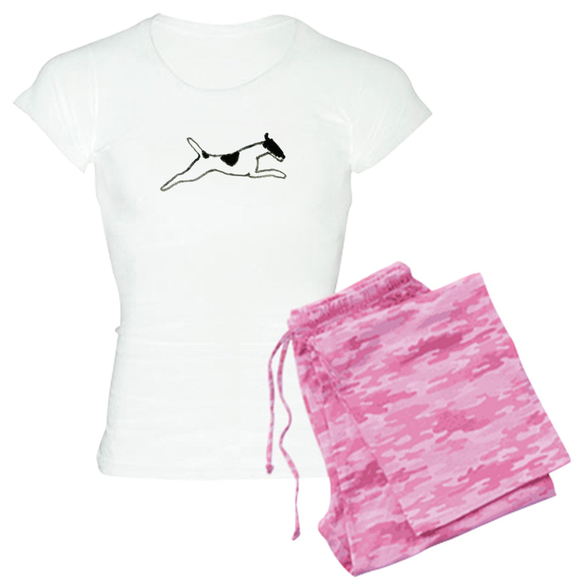 CafePress - Leaping Smooth Fox Terrier - Women's Light Pajamas ...