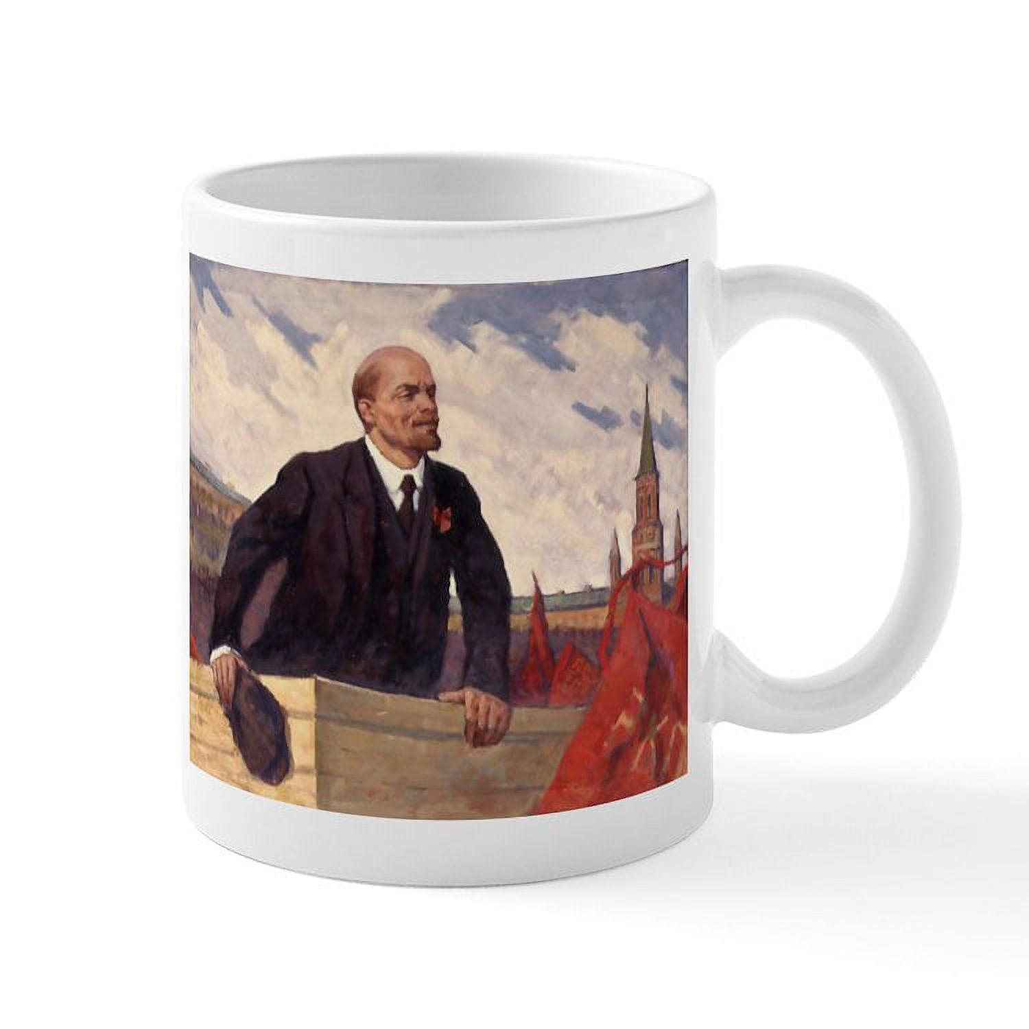 CafePress - Lenin Mug - 11 oz Ceramic Mug - Novelty Coffee Tea Cup ...