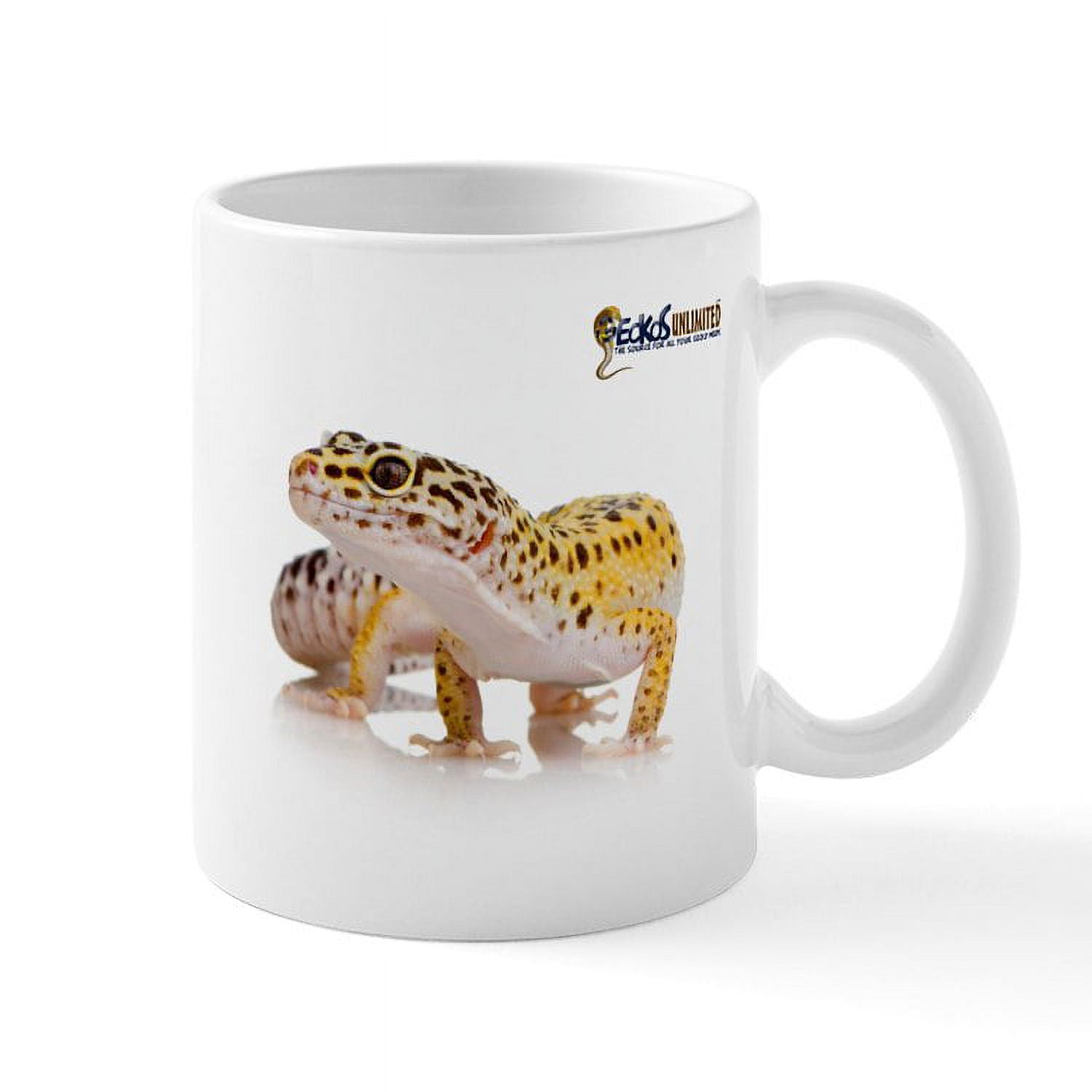 CafePress - Leopard Gecko & GU Logo Mug - 11 oz Ceramic Mug - Novelty ...