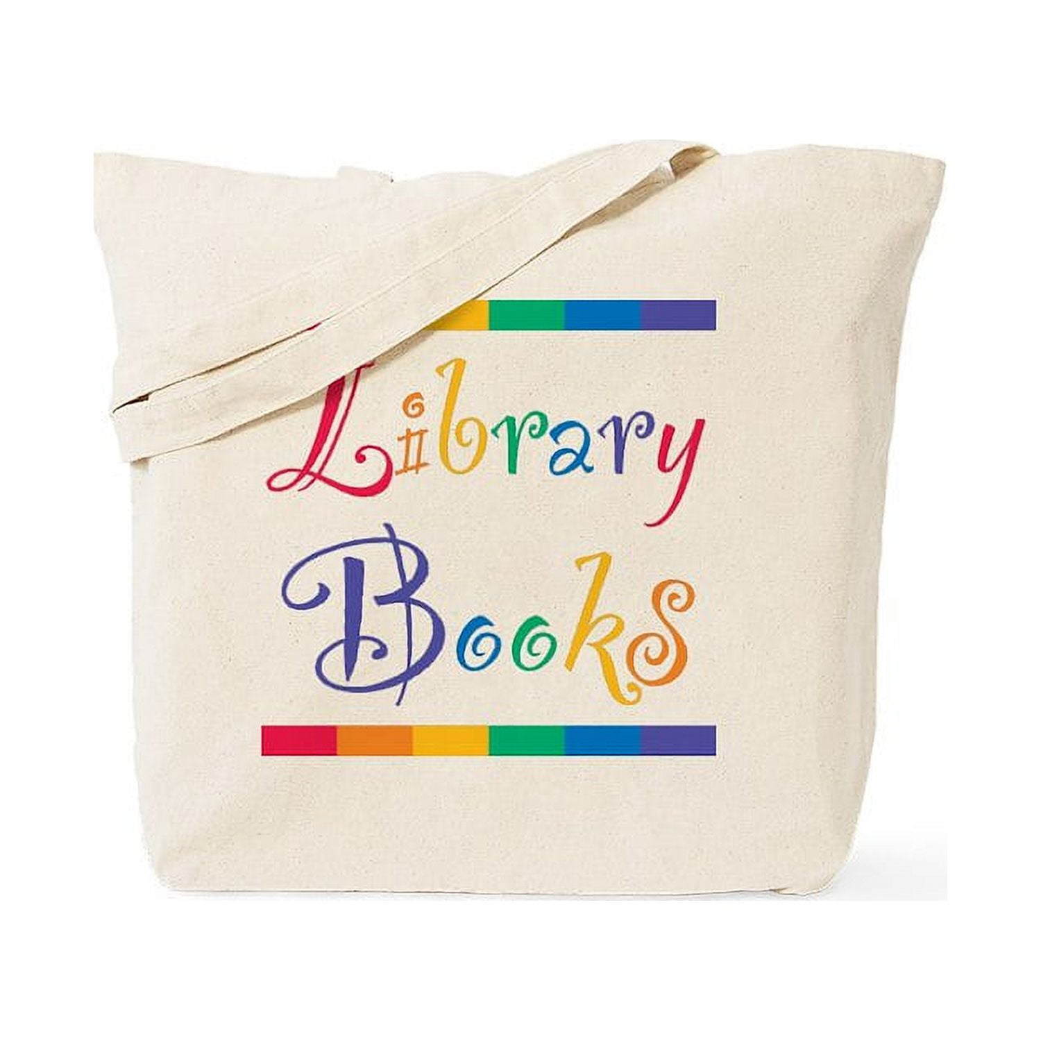 CafePress - Library Books Tote Bag - Unisex Canvas Tote Bag, Beige, 1 ...