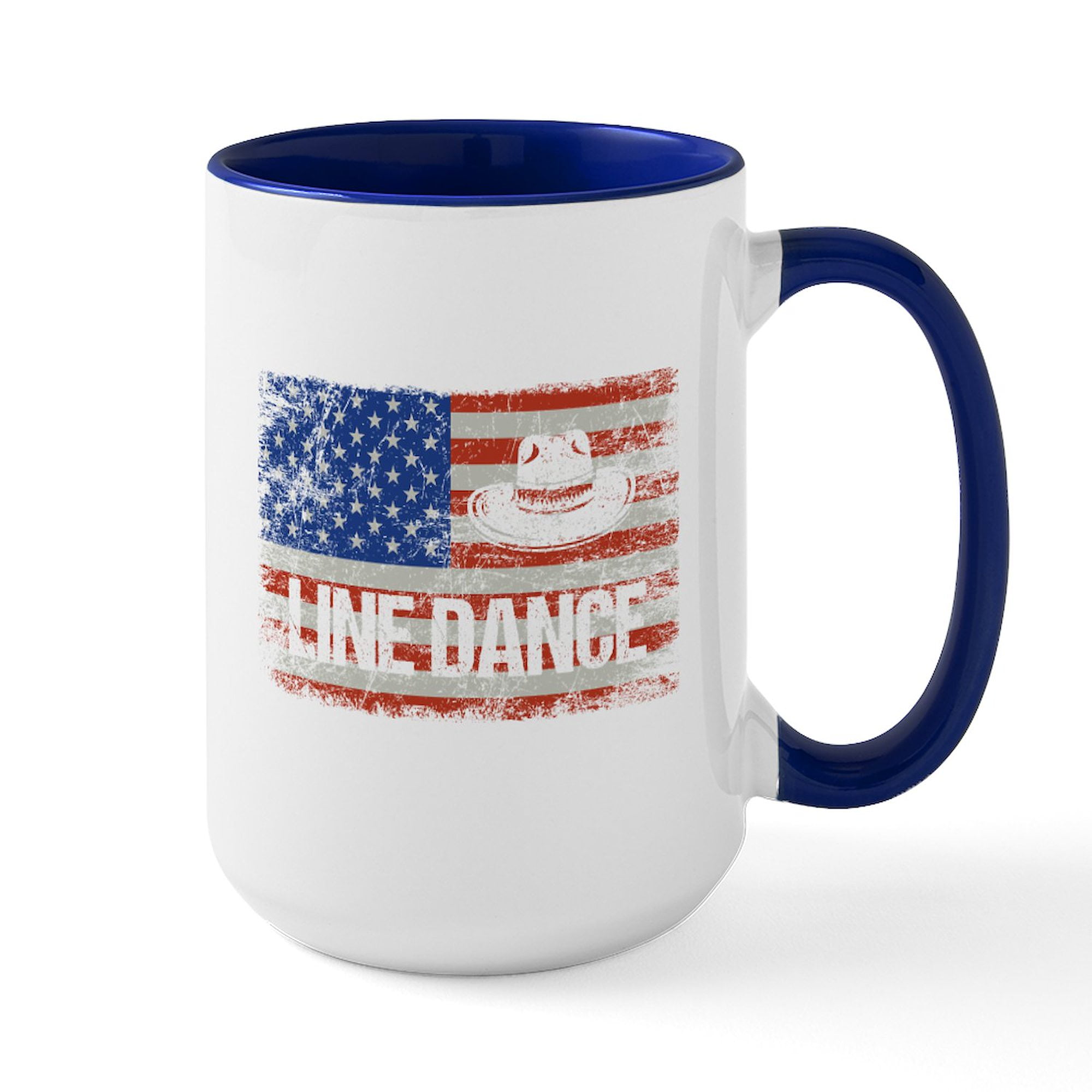 CafePress - Line Dance Line Dancing American Flag USA Gif Mugs - 15 oz ...