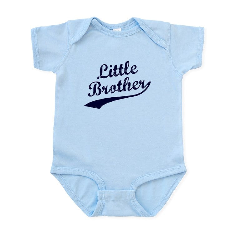 CafePress - Little Brother Blue Body Suit - Baby Light Bodysuit, Size ...