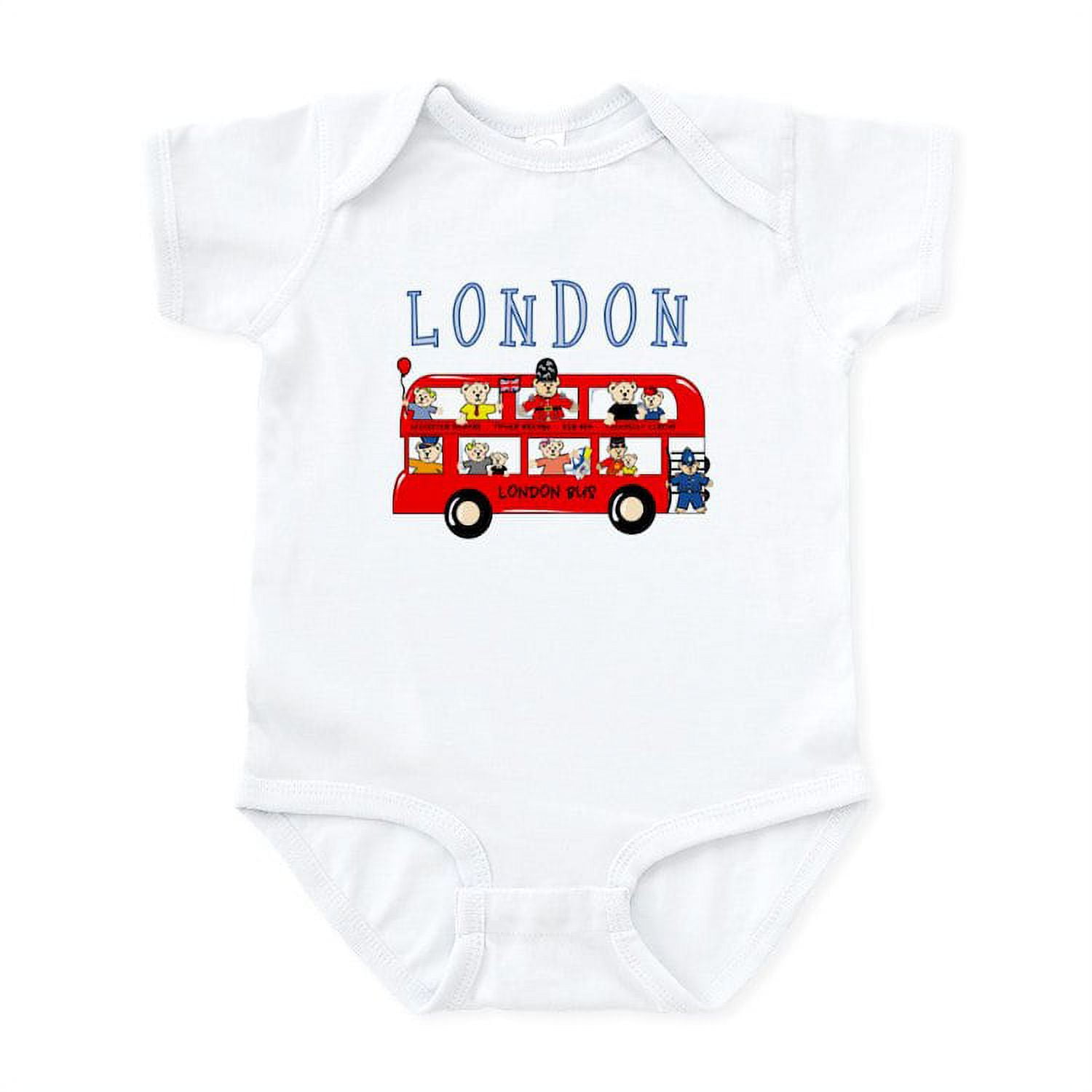 CafePress - London Bus Infant Bodysuit - Baby Light Bodysuit, Size ...