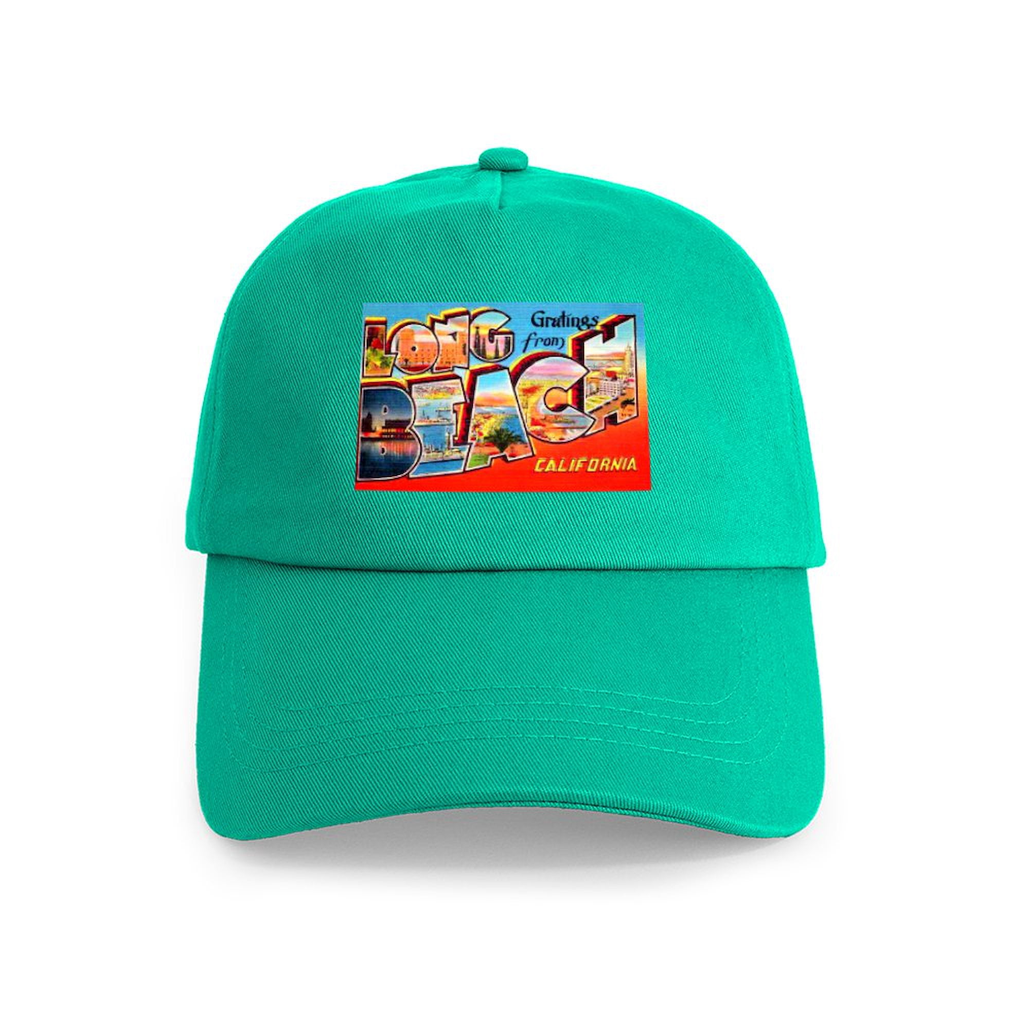 CafePress - Long Beach California Greetings Cap - Adjustable 100% ...