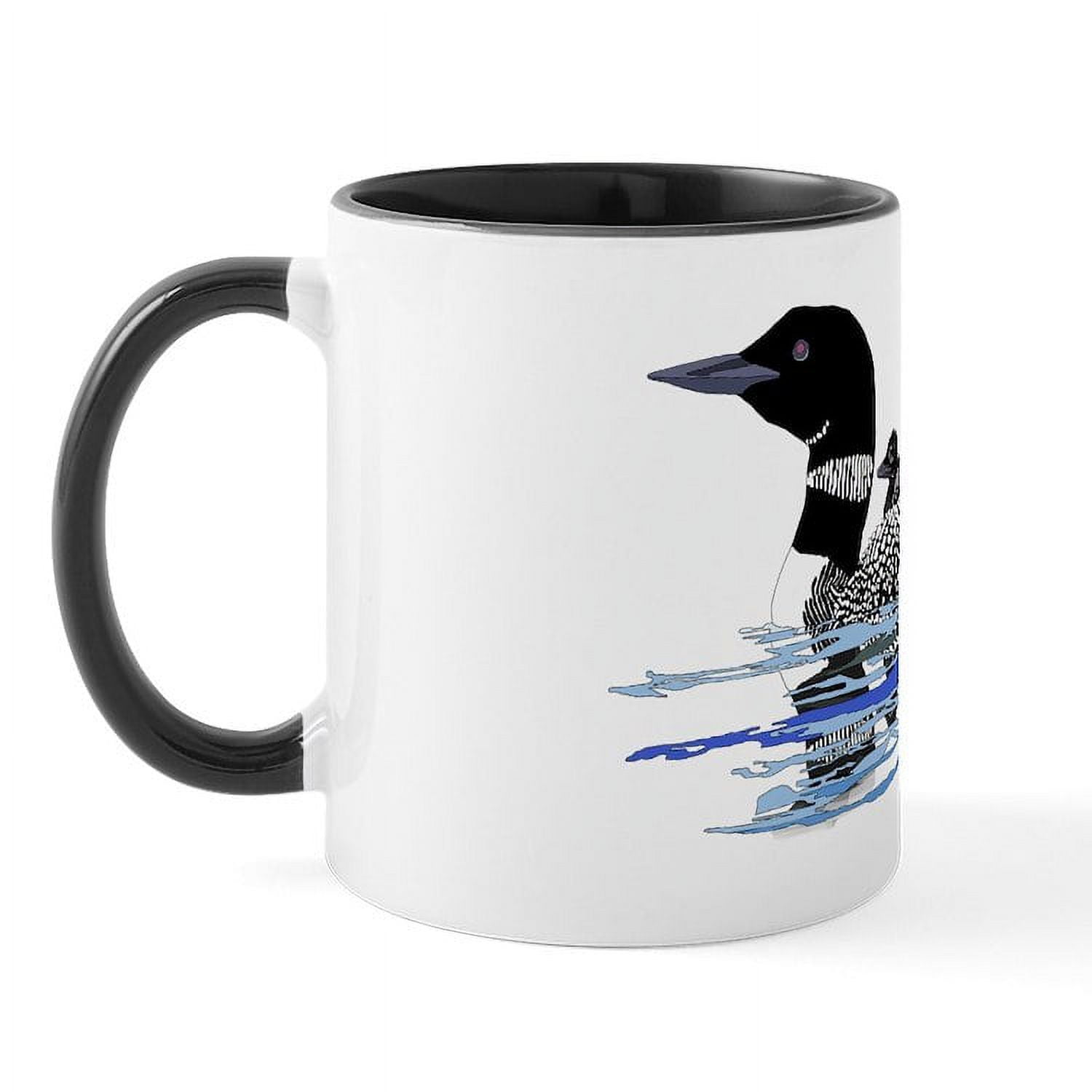 CafePress - Loon With Babies Mug - 11 oz Ceramic Mug - Novelty Coffee ...