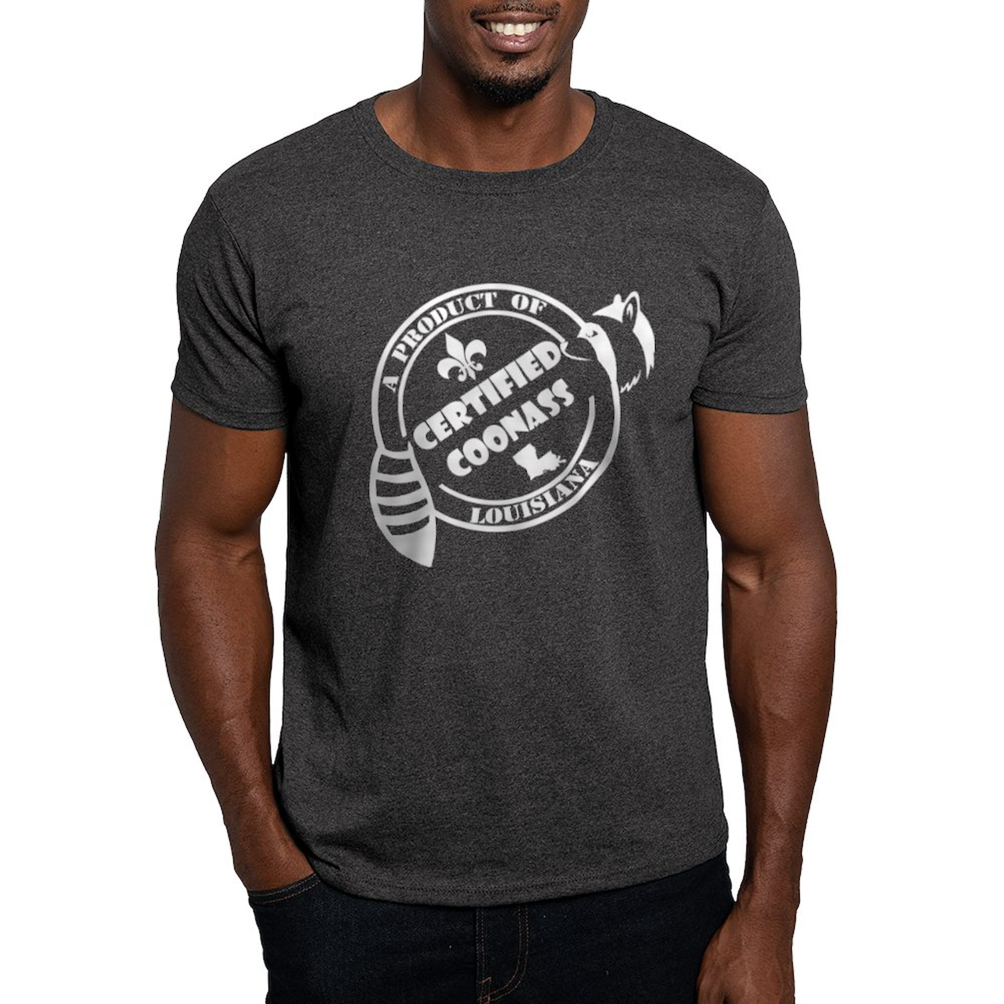 CafePress - Louisiana Coonass White Dark T Shirt - Men's Classic ...