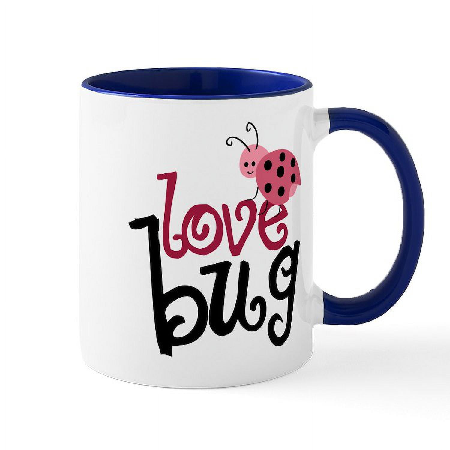 CafePress - Love Bug Mug - 11 oz Ceramic Mug - Novelty Coffee Tea Cup ...