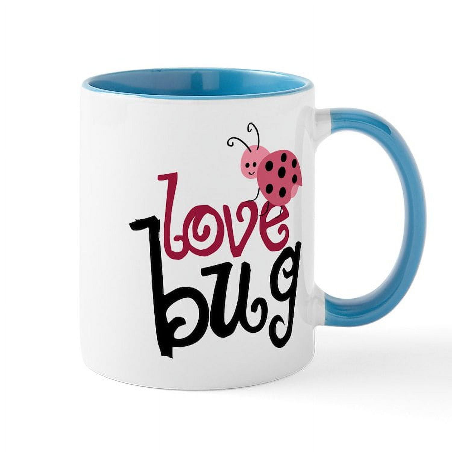 CafePress - Love Bug Mug - 11 oz Ceramic Mug - Novelty Coffee Tea Cup ...