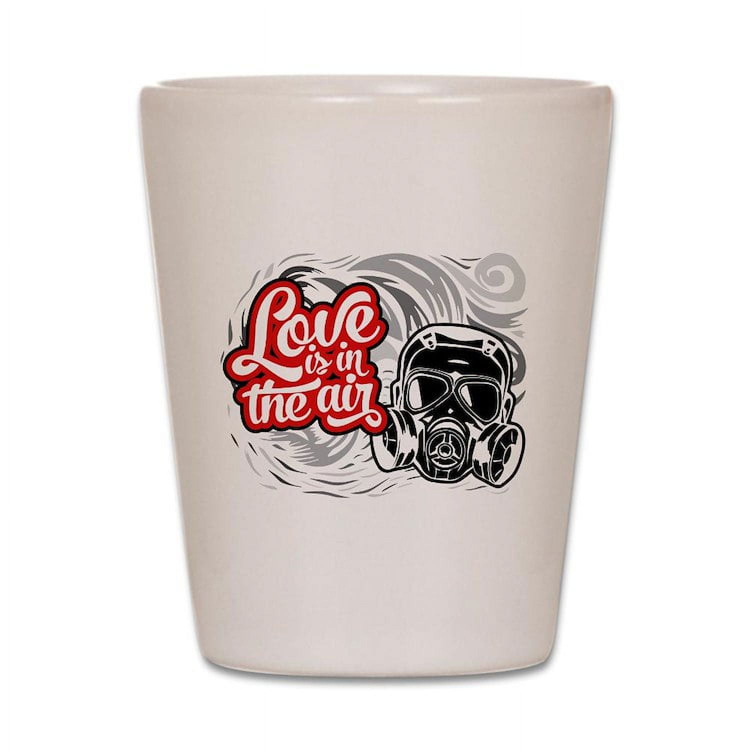 CafePress - Love Is In The Air - White Shot Glass, Unique and Funny ...