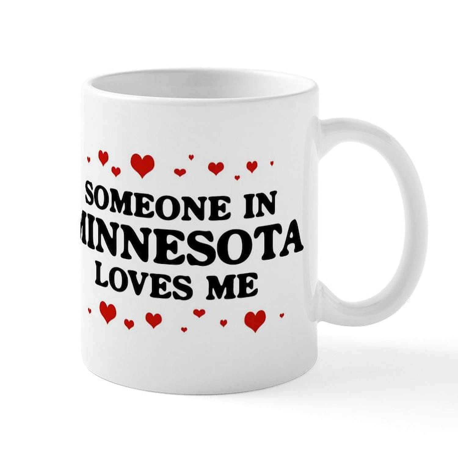 CafePress - Loves Me In Minnesota Mug - 11 oz Ceramic Mug - Novelty ...