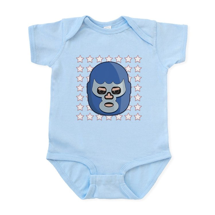 CafePress - Lucha Libre Blue Demon Infant Bodysuit - Baby Light ...