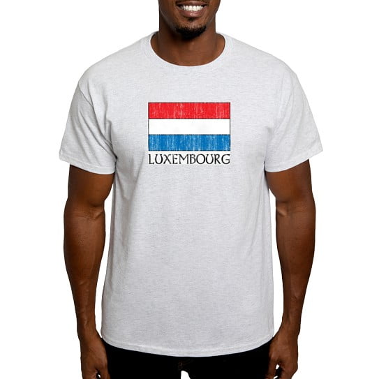 CafePress - Luxembourg Flag Ash Grey T Shirt - Men's Classic Cotton T ...