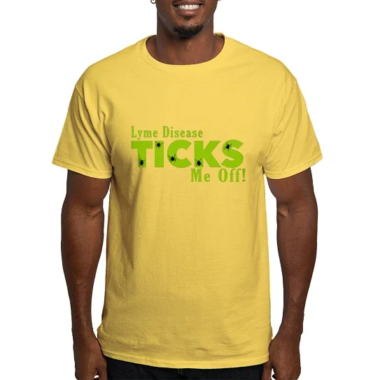 CafePress - Lyme Disease Ticks Me Off! Dark T Shirt - Men's Classic ...