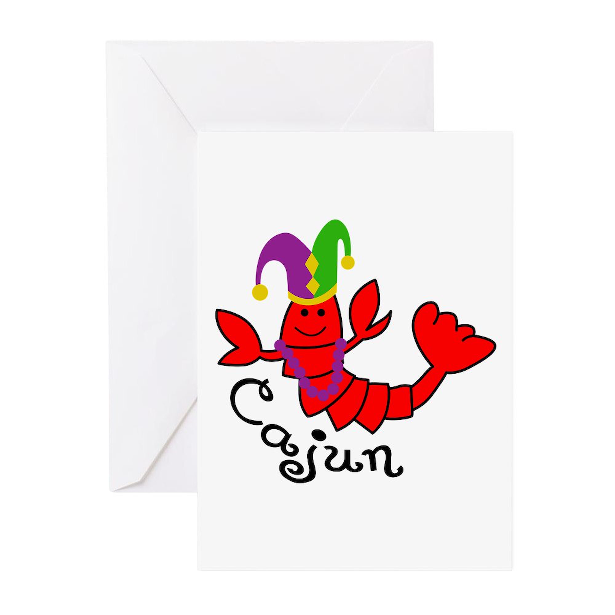 CafePress - MARDI GRAS CAJUN CRAWFISH Greeting Cards - Greeting Cards ...
