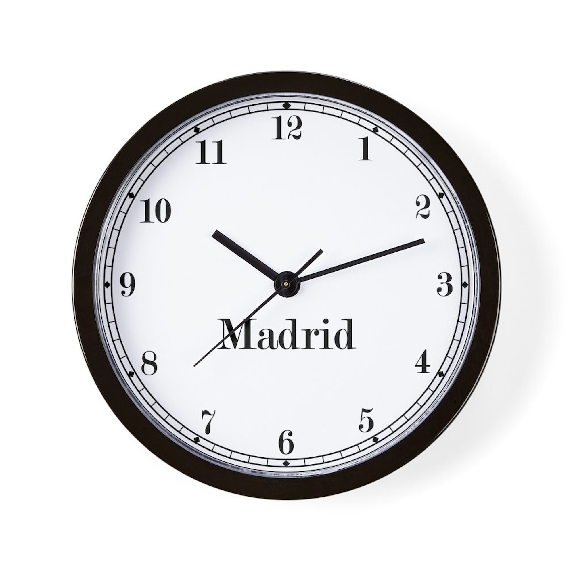 CafePress - Madrid Classic Newsroom - 10" Quartz Analog Battery-Powered ...