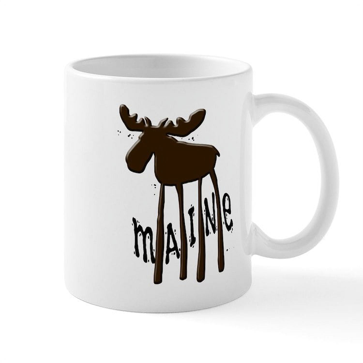 CafePress - Maine Moose Mug - 11 oz Ceramic Mug - Novelty Coffee Tea ...