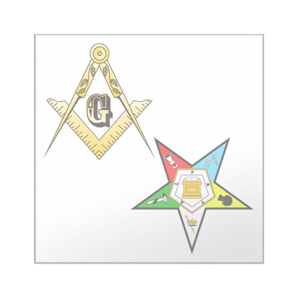 CafePress - Masonic Eastern Star Glas Square Sticker 3 X 3 - Square ...