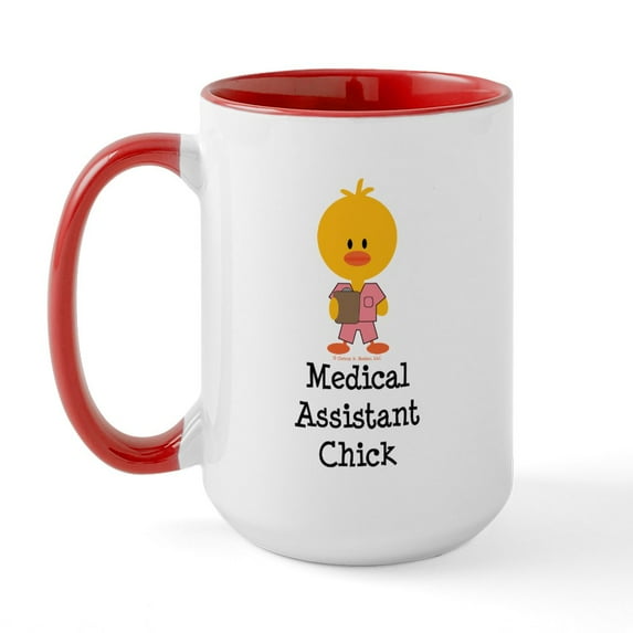 CafePress - Medical Assistant Chick Large Mug - 15 oz Ceramic Large ...