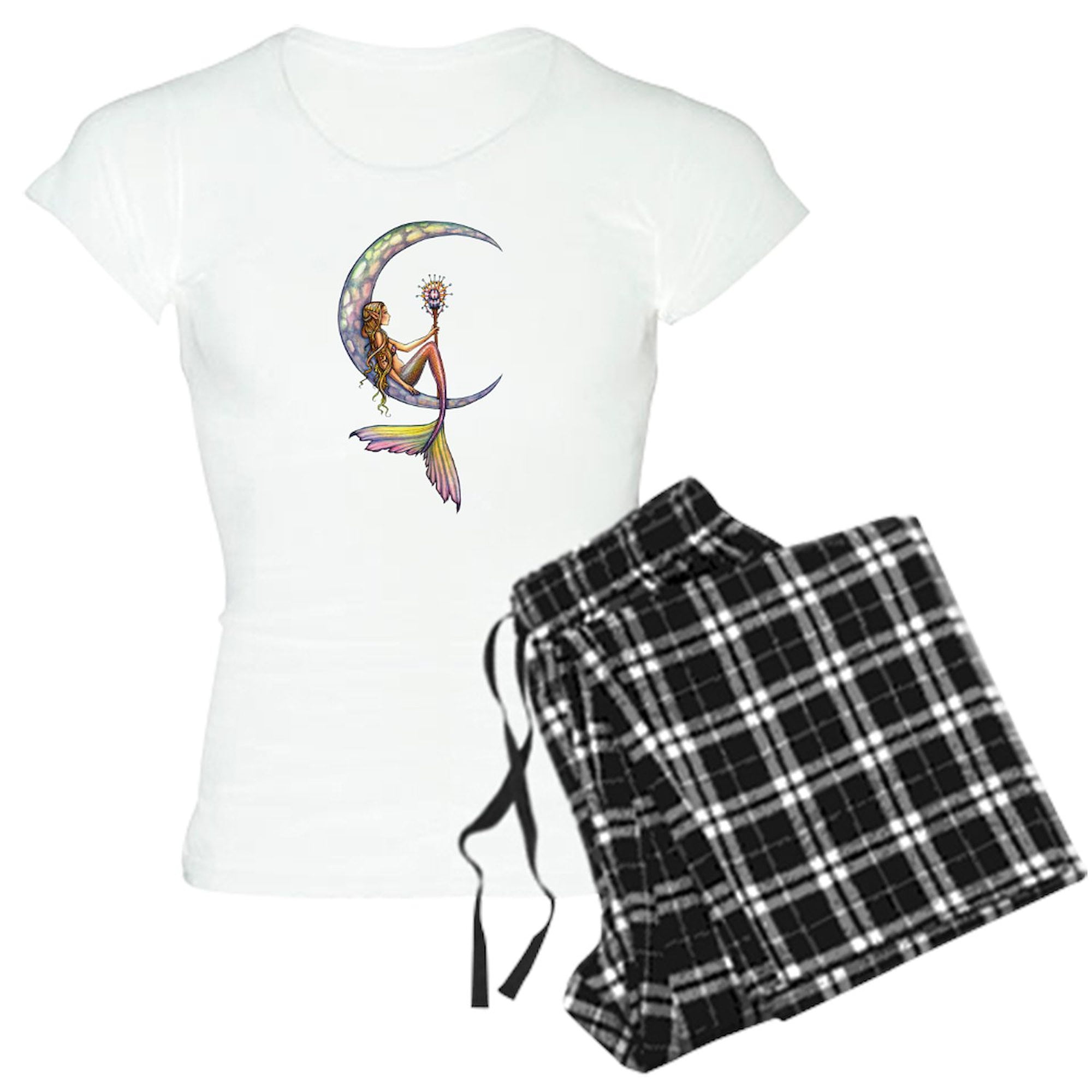 CafePress - Mermaid Moon Fantasy Art Pajamas - Women's Short Sleeve ...