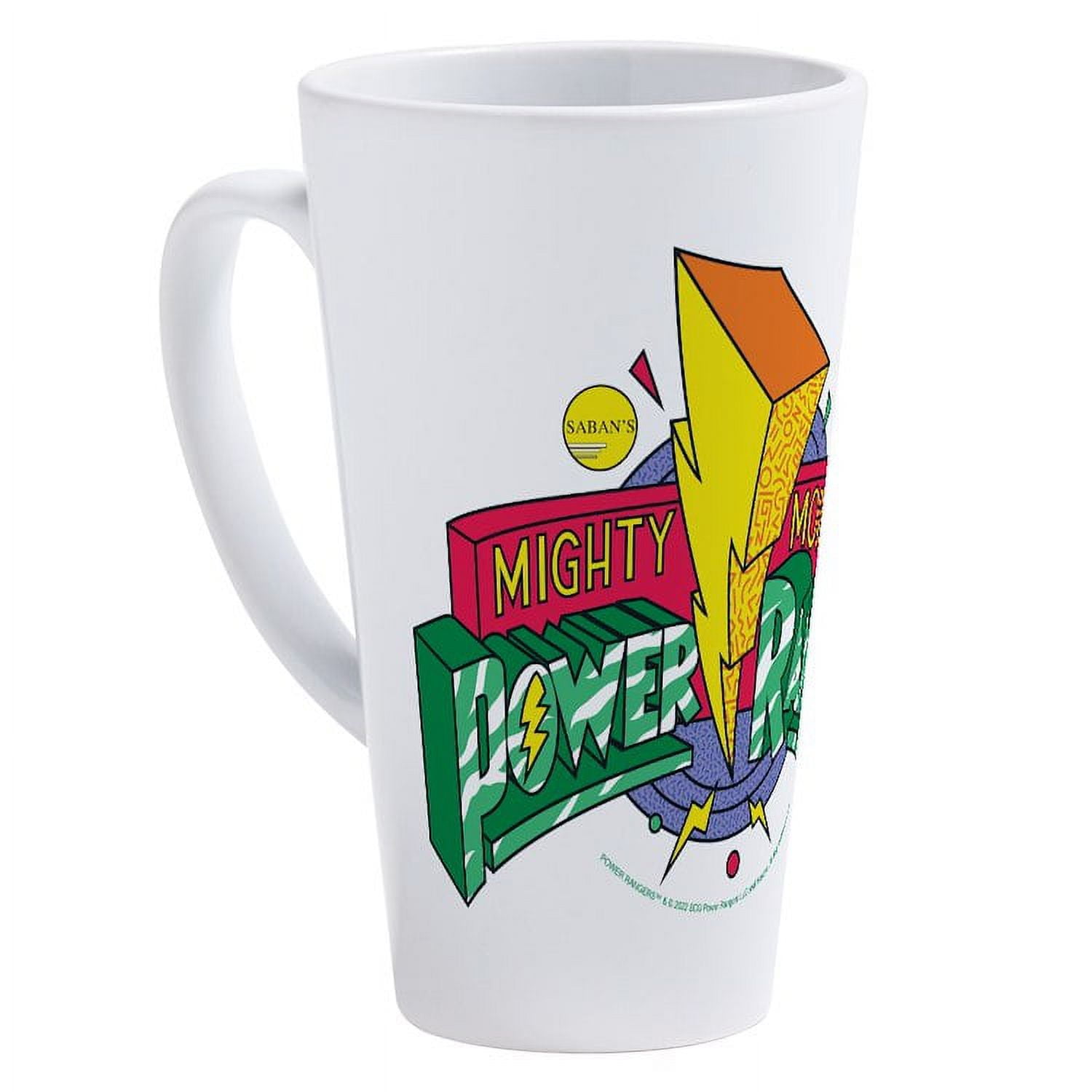 CafePress - Mighty Morphin Power Rangers Logo - 17 Oz White Ceramic ...