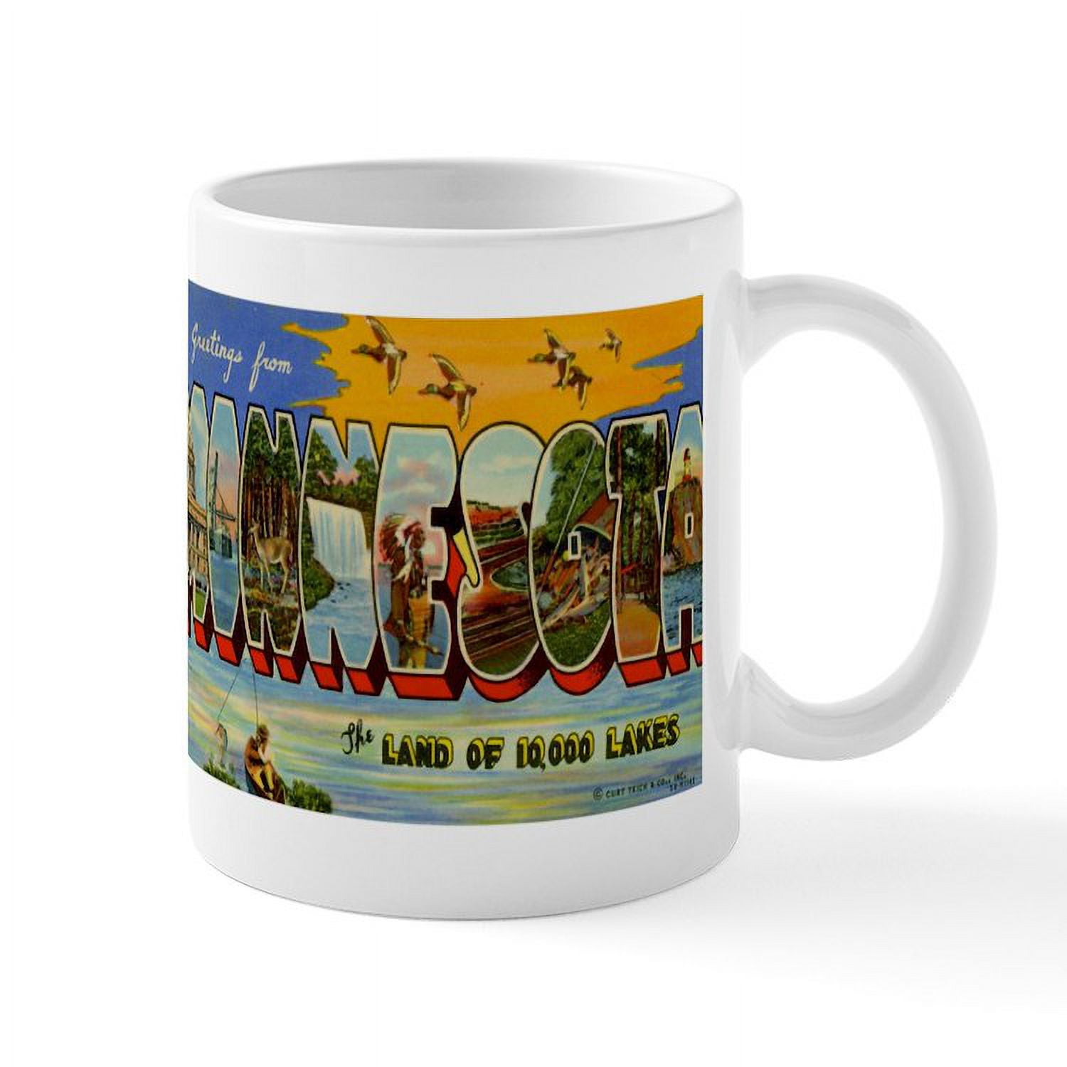 CafePress - Minnesota MN Mug - 11 oz Ceramic Mug - Novelty Coffee Tea ...