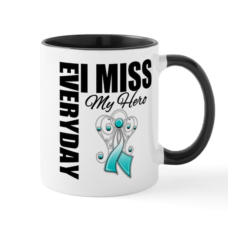 CafePress - Missmyhero Cervicalcancer Mug - 11 oz Ceramic Mug - Novelty ...