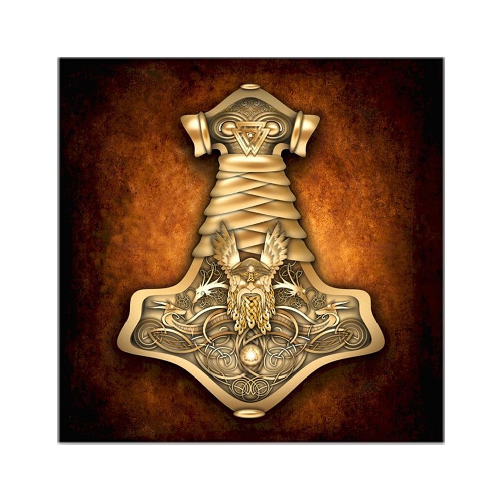 CafePress - Mjolnir Thors Hammer Square Sticker 3& X 3& - Square ...