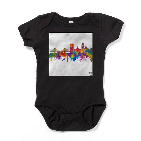 CafePress - Mobile Alabama Skyline - Cute Infant Baby Bodysuit Romper ...