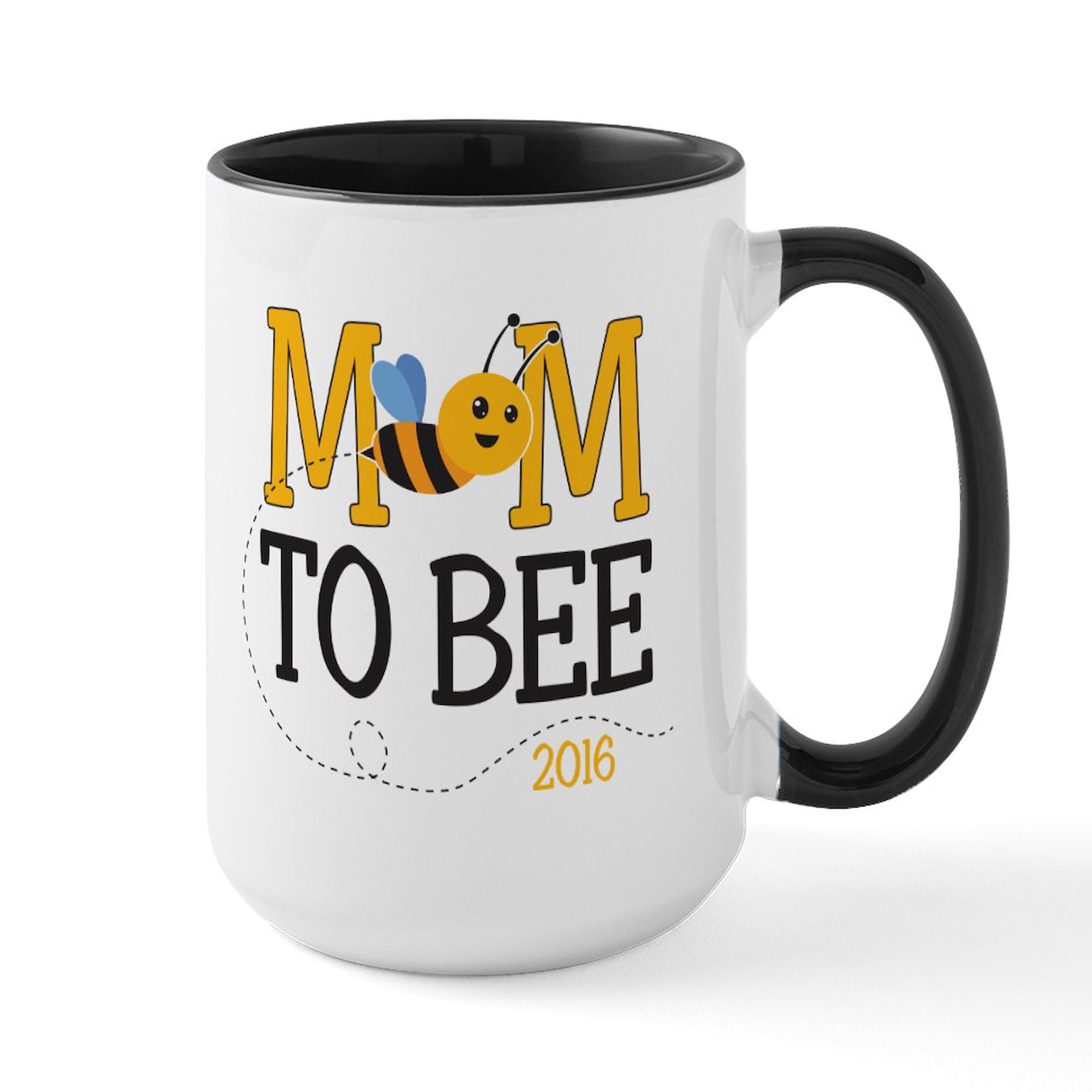 CafePress - Mom To Bee Large Mug - 15 oz Ceramic Large White Novelty ...