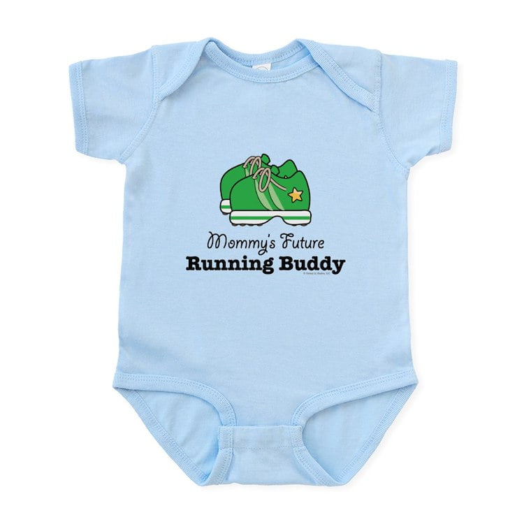 CafePress - Mommy's Future Running Buddy Infant Bodysuit - Baby Light Bodysuit, Size Newborn ...