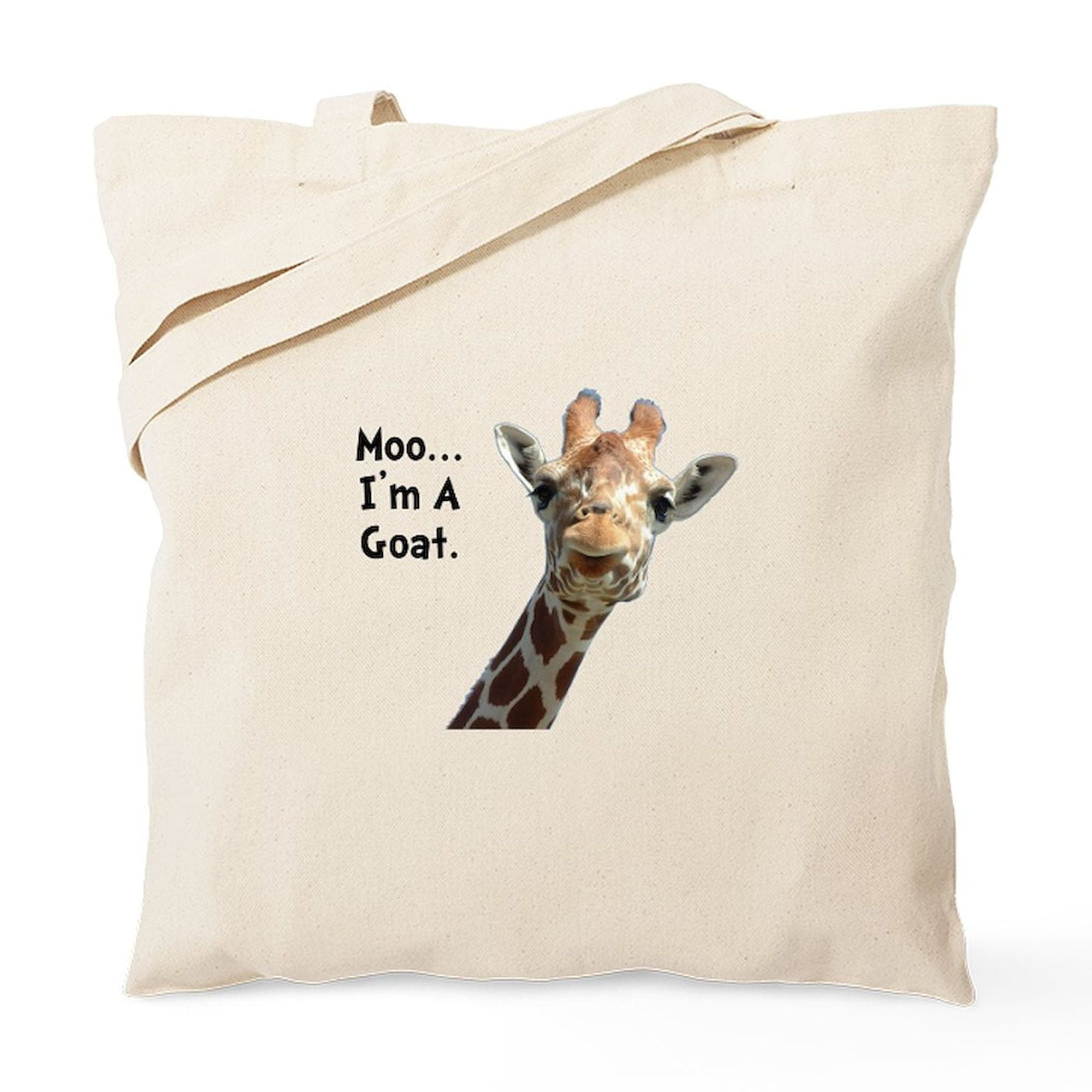 CafePress - Moo Giraffe Goat Tote Bag - Unisex Canvas Tote Bag, Beige ...