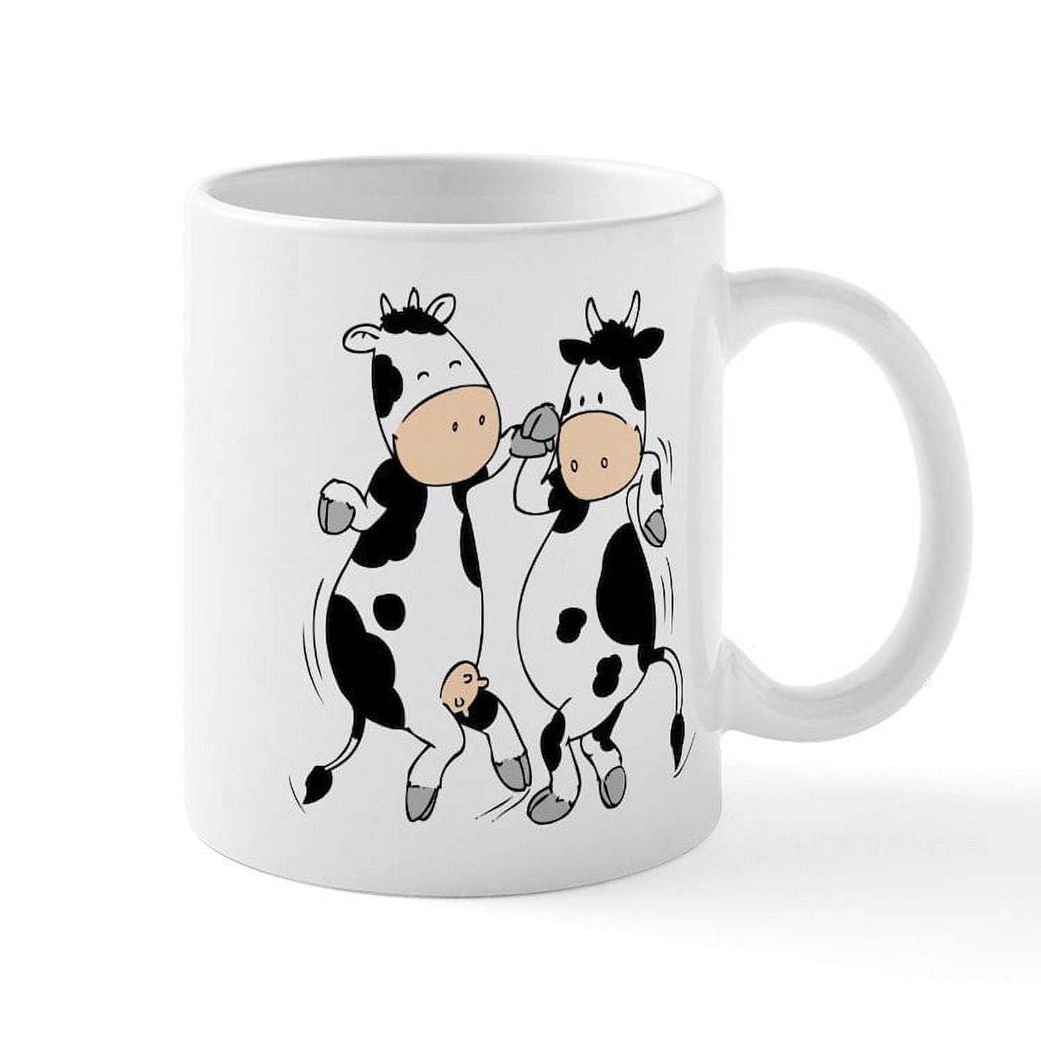 CafePress - Mooviestars Dancing Cows Mug - 11 oz Ceramic Mug - Novelty ...