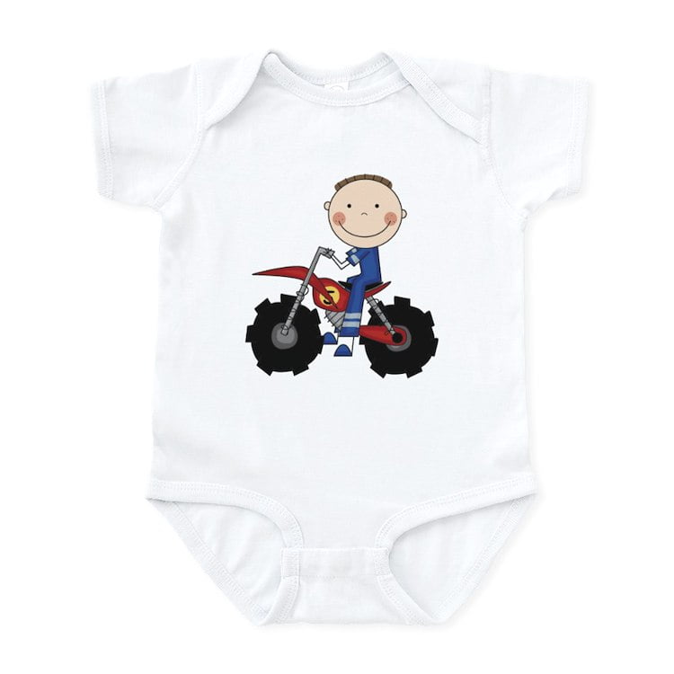 CafePress - Motocross Racing Blue Infant Bodysuit - Baby Light Bodysuit, Size Newborn - 24 ...