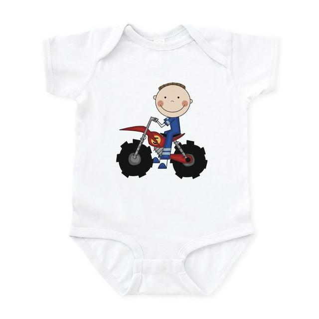 CafePress - Motocross Racing Blue Infant Bodysuit - Baby Light Bodysuit, Size Newborn - 24 ...