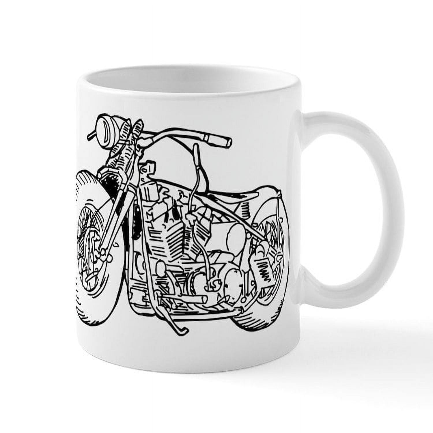 CafePress - Motorcycle Mug - 11 oz Ceramic Mug - Novelty Coffee Tea Cup ...