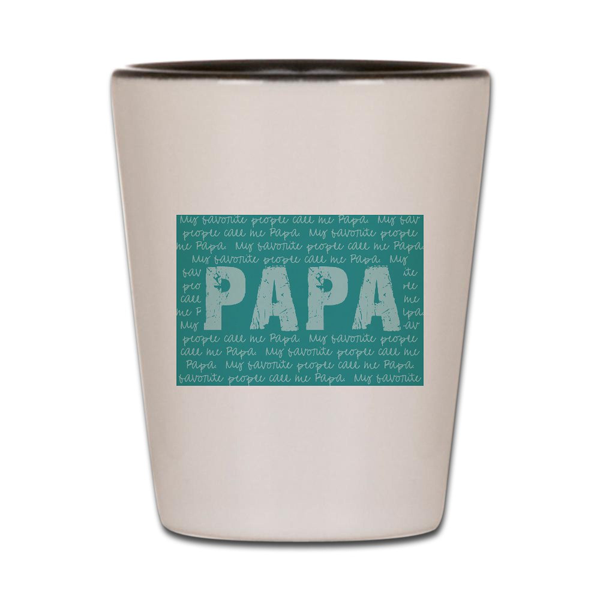 CafePress - My Favorite People Call Me PAPA - White/Black Shot Glass ...