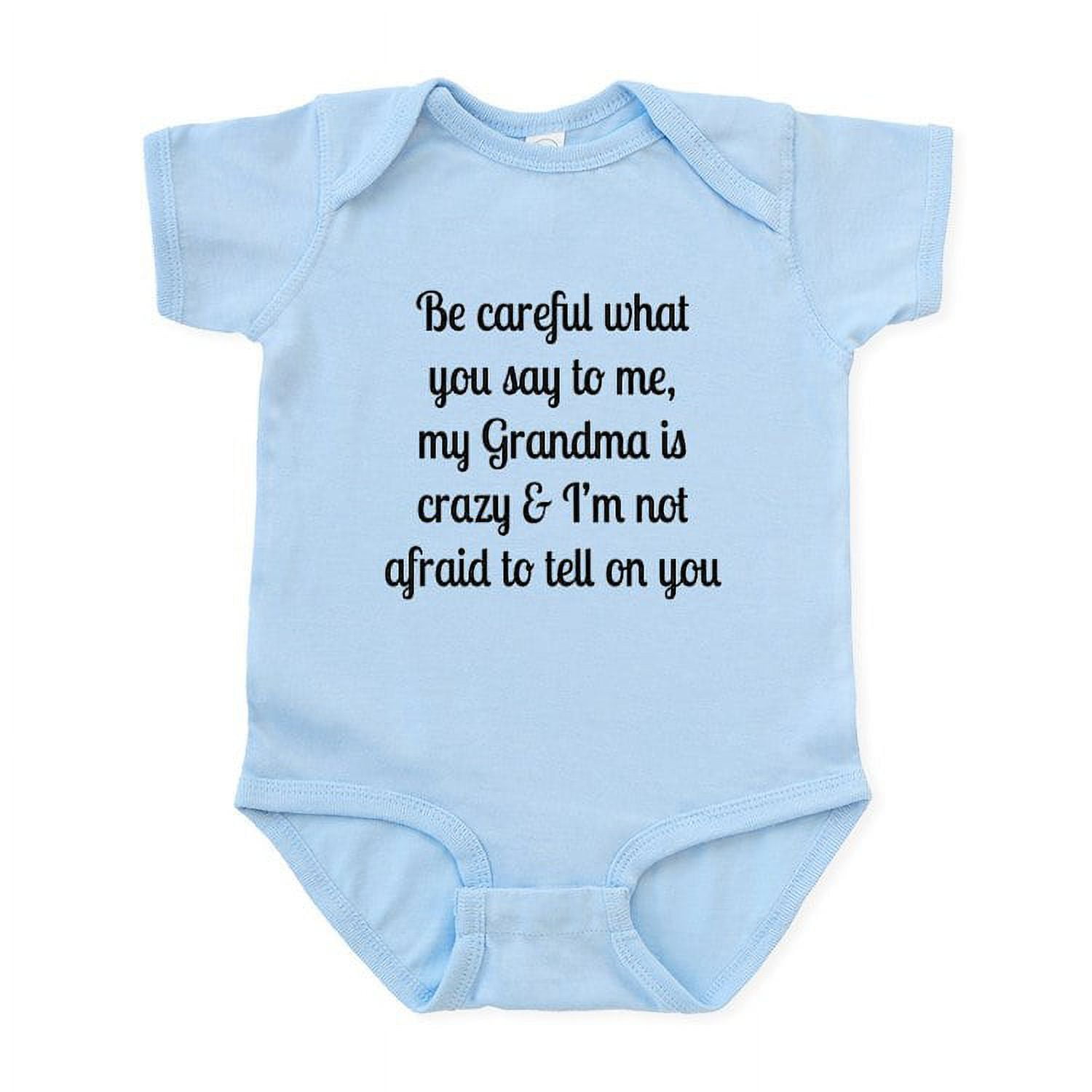 CafePress - My Grandma Is Crazy Body Suit - Baby Light Bodysuit, Size ...