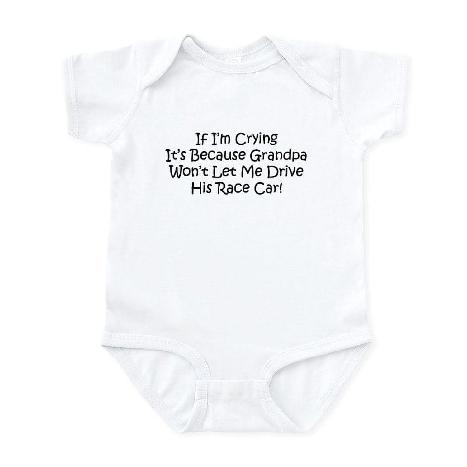 CafePress - My Grandpas Race Car Infant Bodysuit - Baby Light Bodysuit, Size Newborn - 24 Months ...
