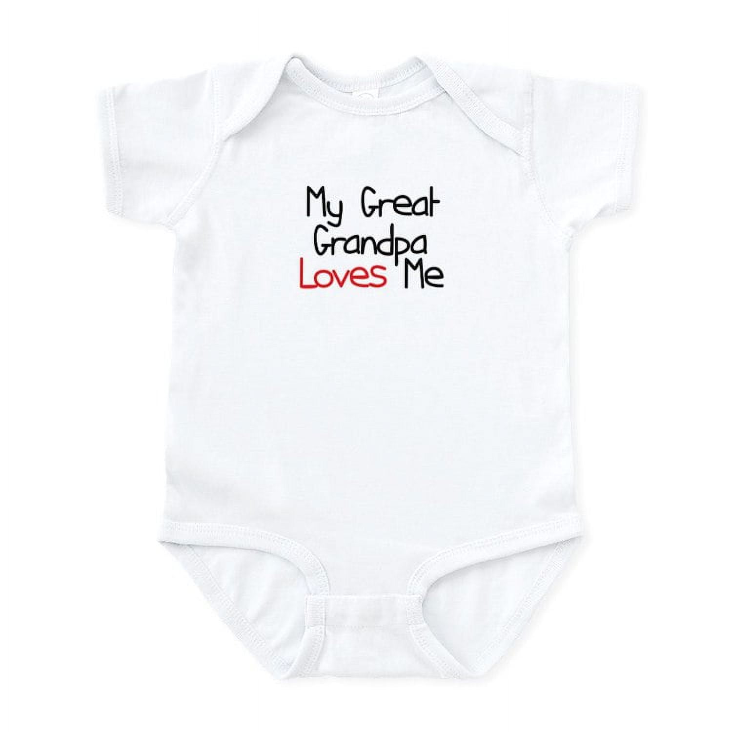 CafePress - My Great Grandpa Loves Me Baby Onesie - Baby Light Bodysuit ...