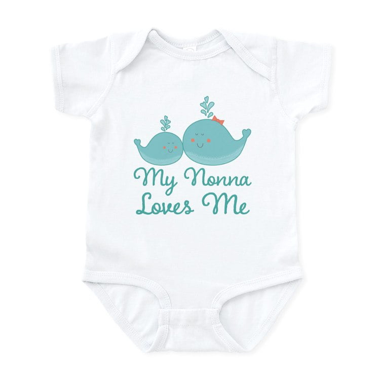 CafePress - My Nonna Loves Me Infant Bodysuit - Baby Light Bodysuit ...