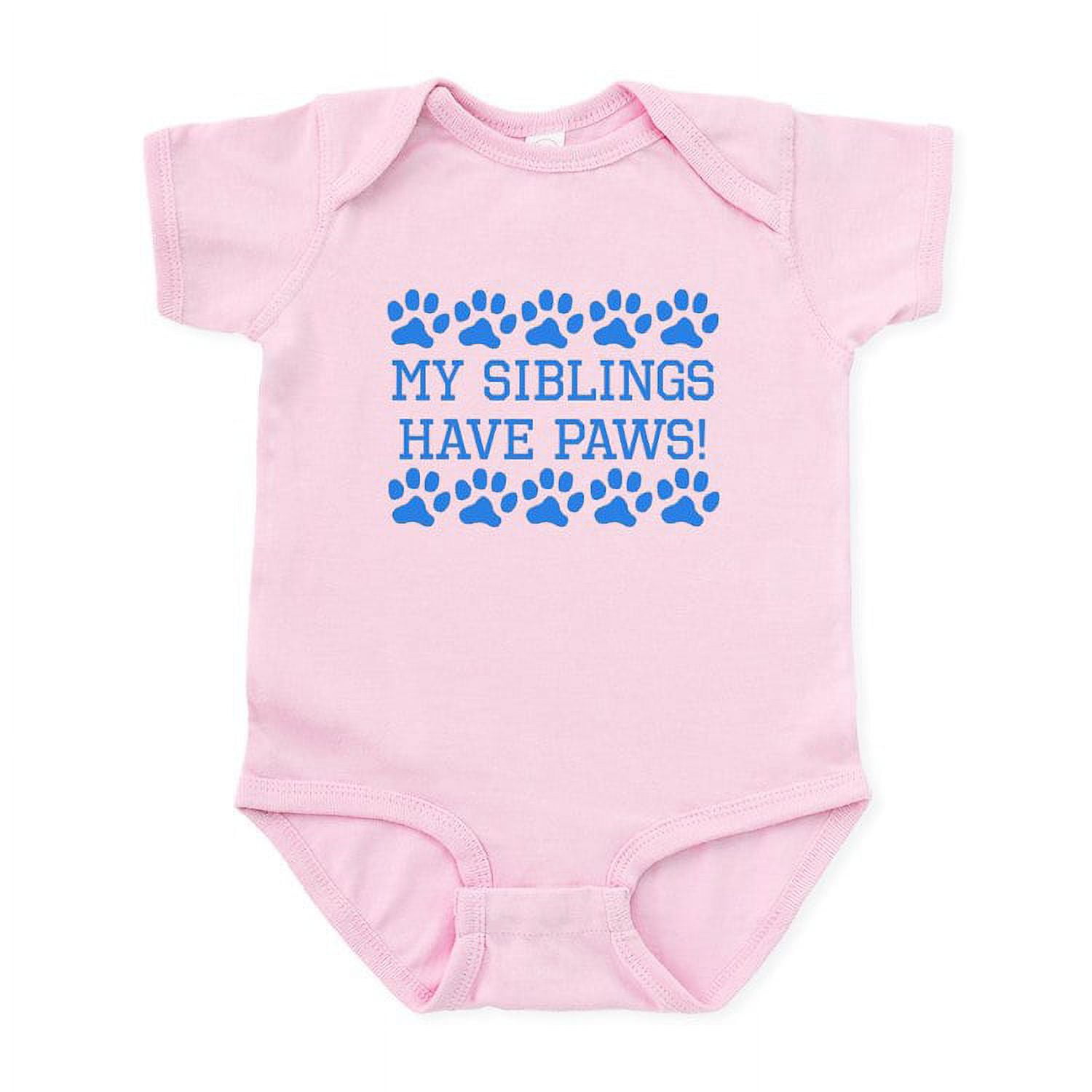 CafePress - My Siblings Have Paws Body Suit - Baby Light Bodysuit, Size ...