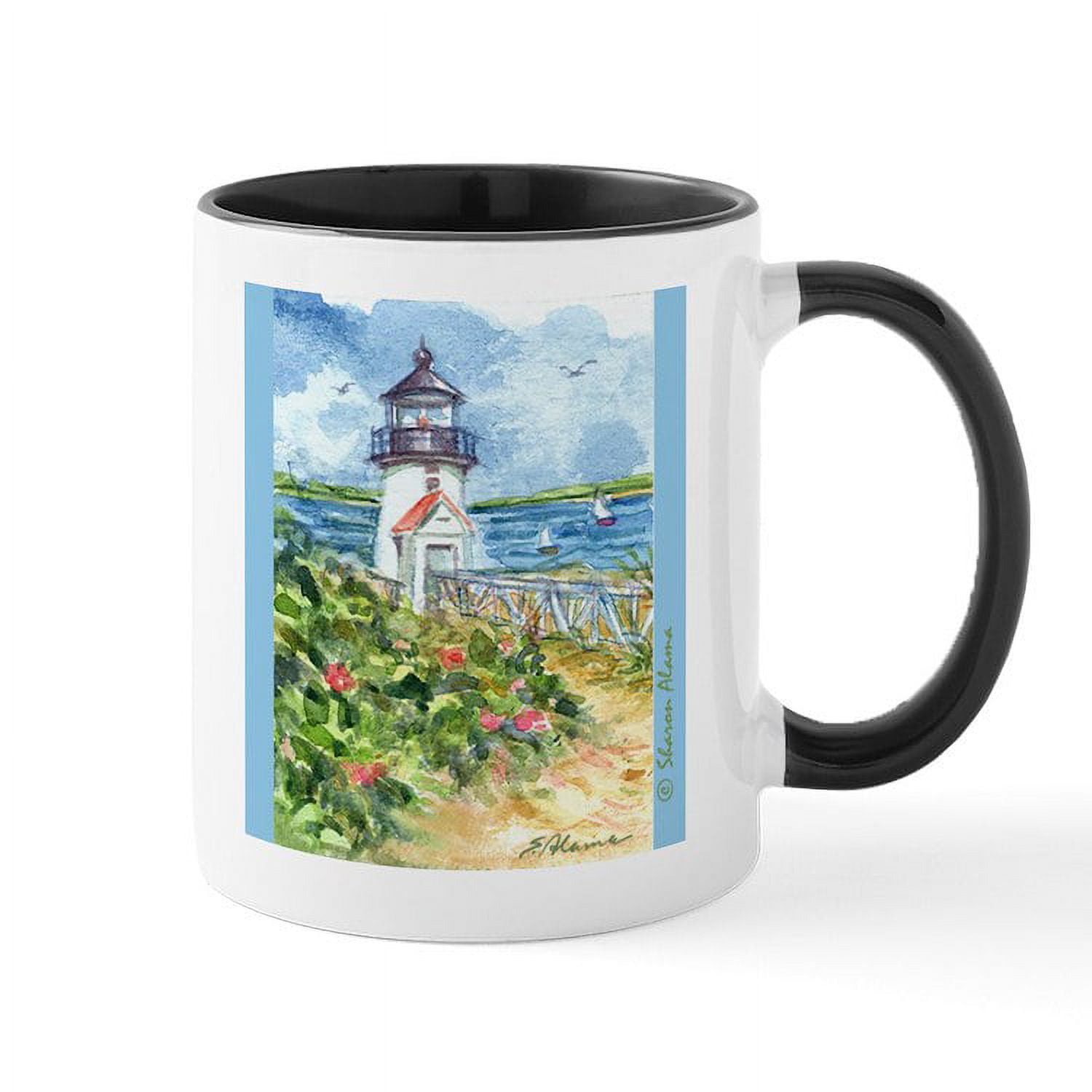 CafePress - NANTUCKET LIGHTHOUSE Mug - 11 oz Ceramic Mug - Novelty ...