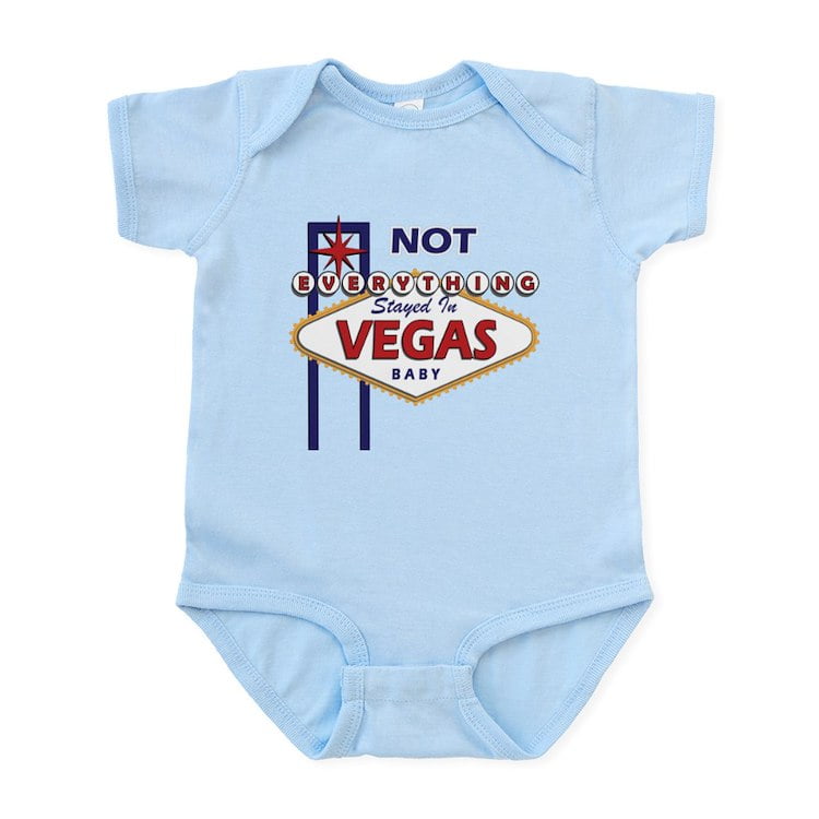 CafePress - NOT Everything Stayed In Vegas Body Suit - Baby Light ...