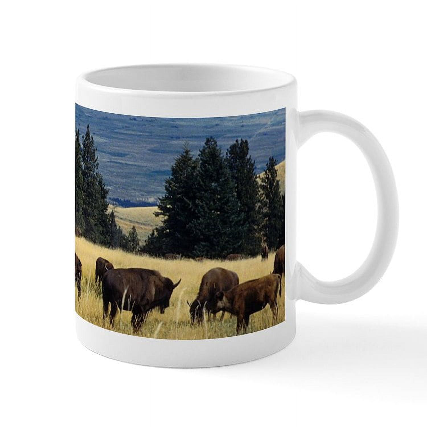 CafePress - National Parks Bison Herd Mugs - 11 oz Ceramic Mug ...